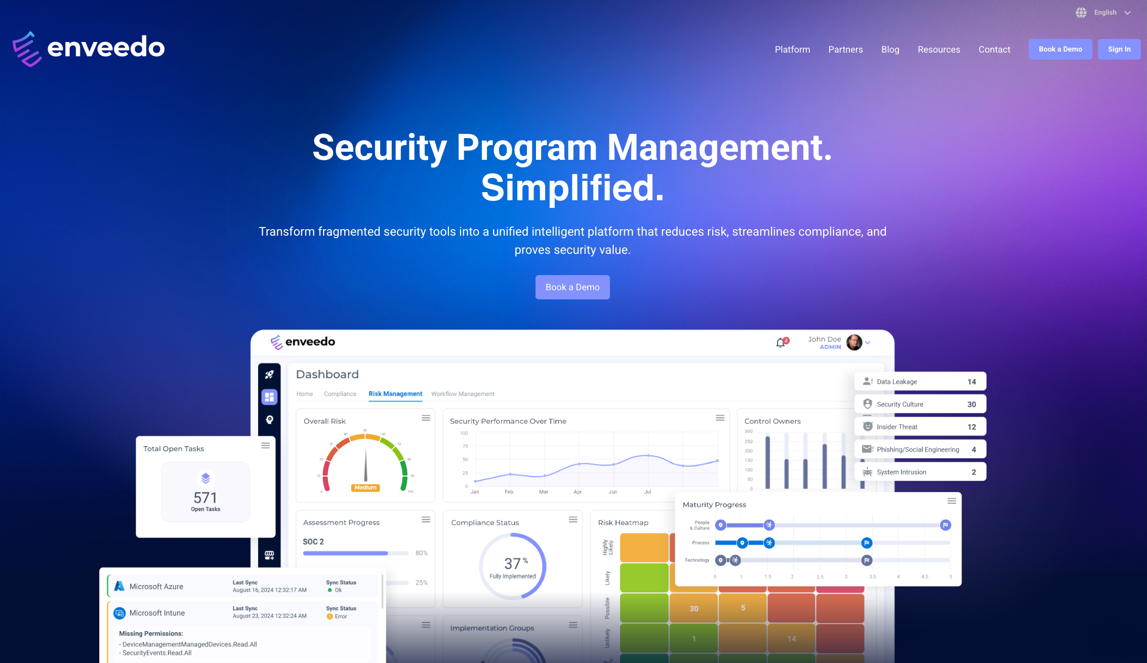Plataforma de gestión de ciberriesgos de Enveedo